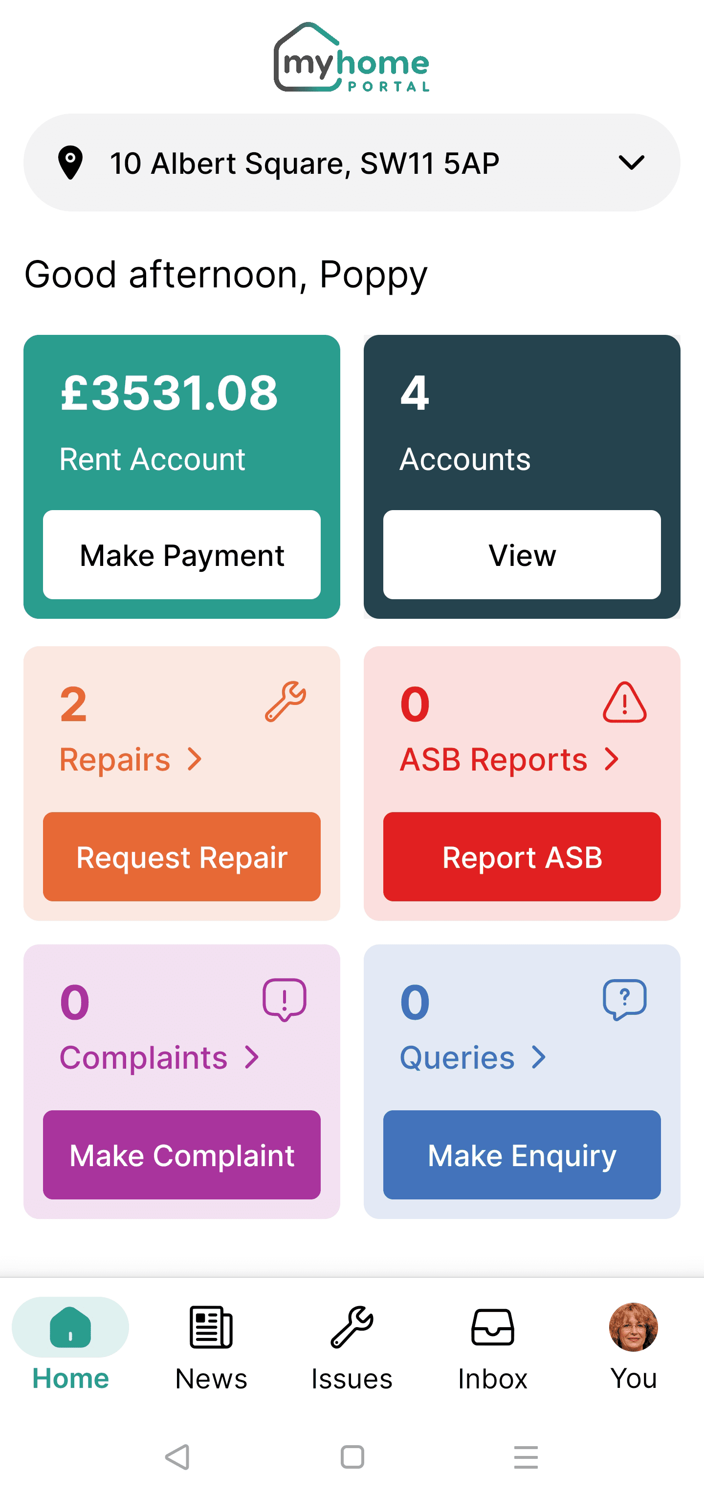 My Home Portal - Tenant App